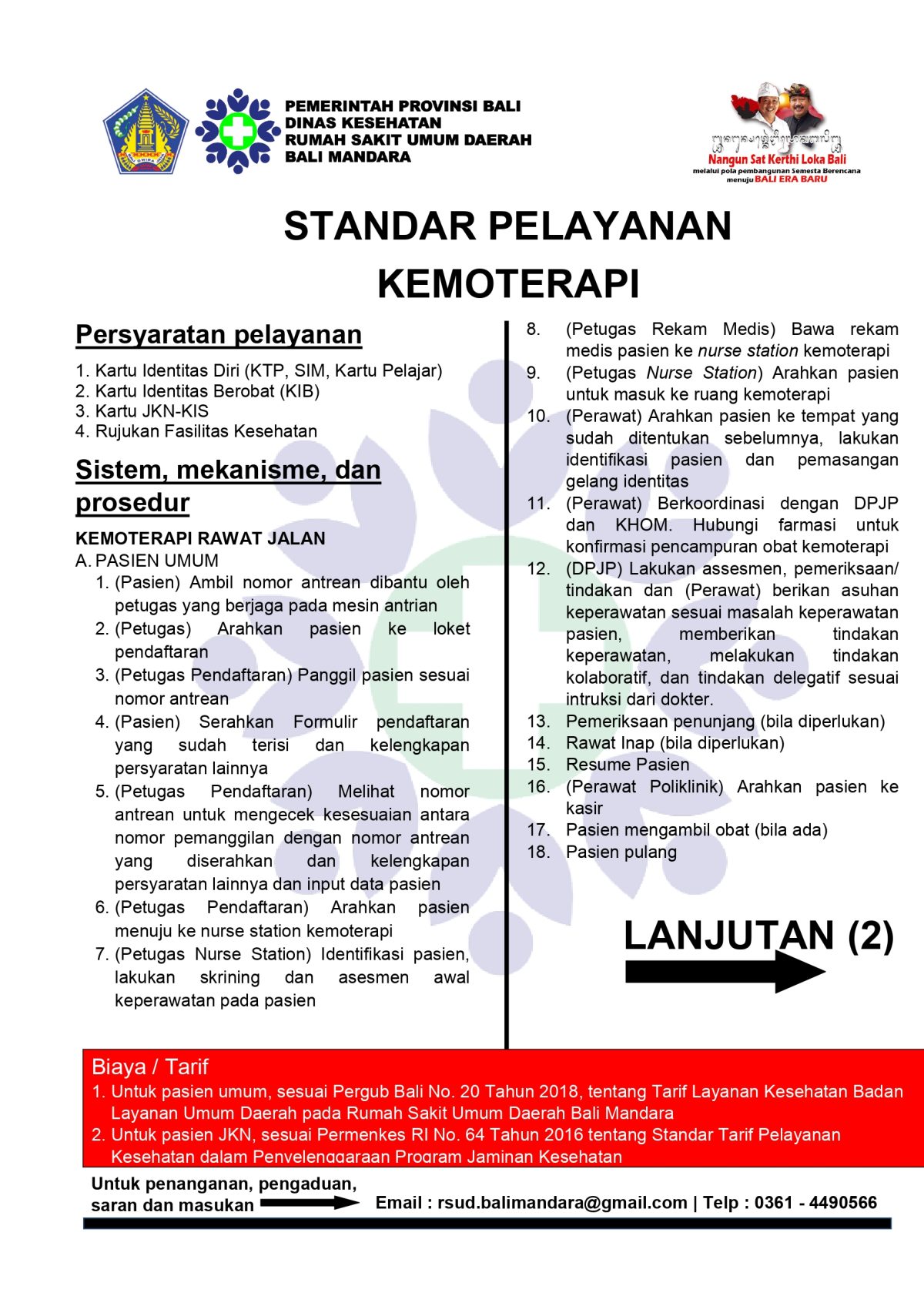 STANDAR PELAYANAN KEMOTERAPI – Rumah Sakit Umum Daerah Bali Mandara